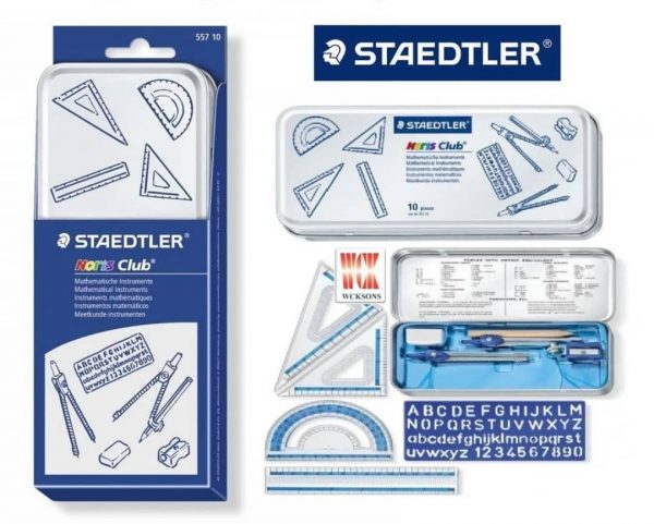 STAEDTLER 557 MATHEMATICAL GEOMETRI SET INSTRUMENTS - Wellmax